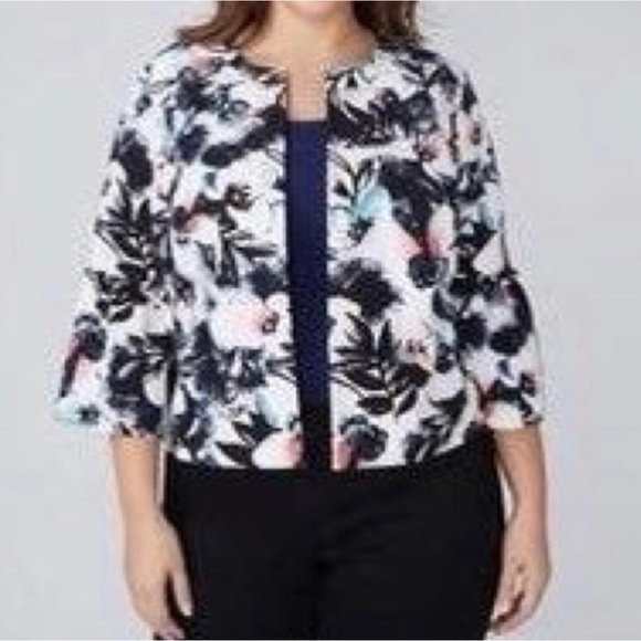 Lane Bryant | Jackets & Coats | Nwt Lane Bryant Bell Sleeve Floral ...